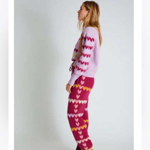LoveShackFancy | Pants & Jumpsuits | Loveshackfancy Heart Knit Pants ...